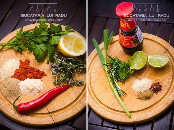 Pulpe marinate crocante. Pulpe de pui cu doua marinade.